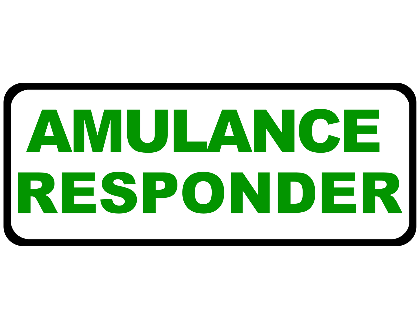 Ambulance Responder Sign - Interior Vehicle Mount | Frontline Emergency ...